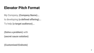 Workshop on Pitching | PPTX
