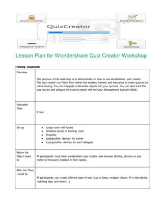 Workshop on quiz creator | PDF