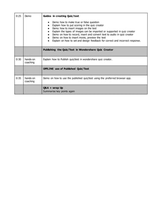 Workshop on quiz creator | PDF