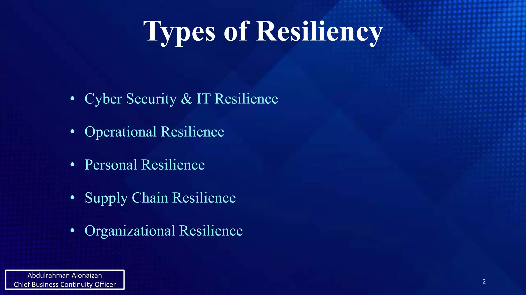 Cyber Security & IT Resilience | PPTX | Business Utilities | Business