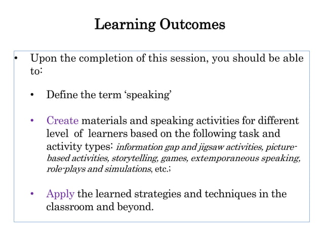 Workshop on Teaching Speaking Skills.pptx