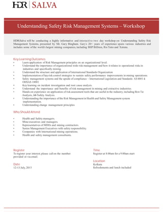 Workshop on understanding safety risk management system | PDF