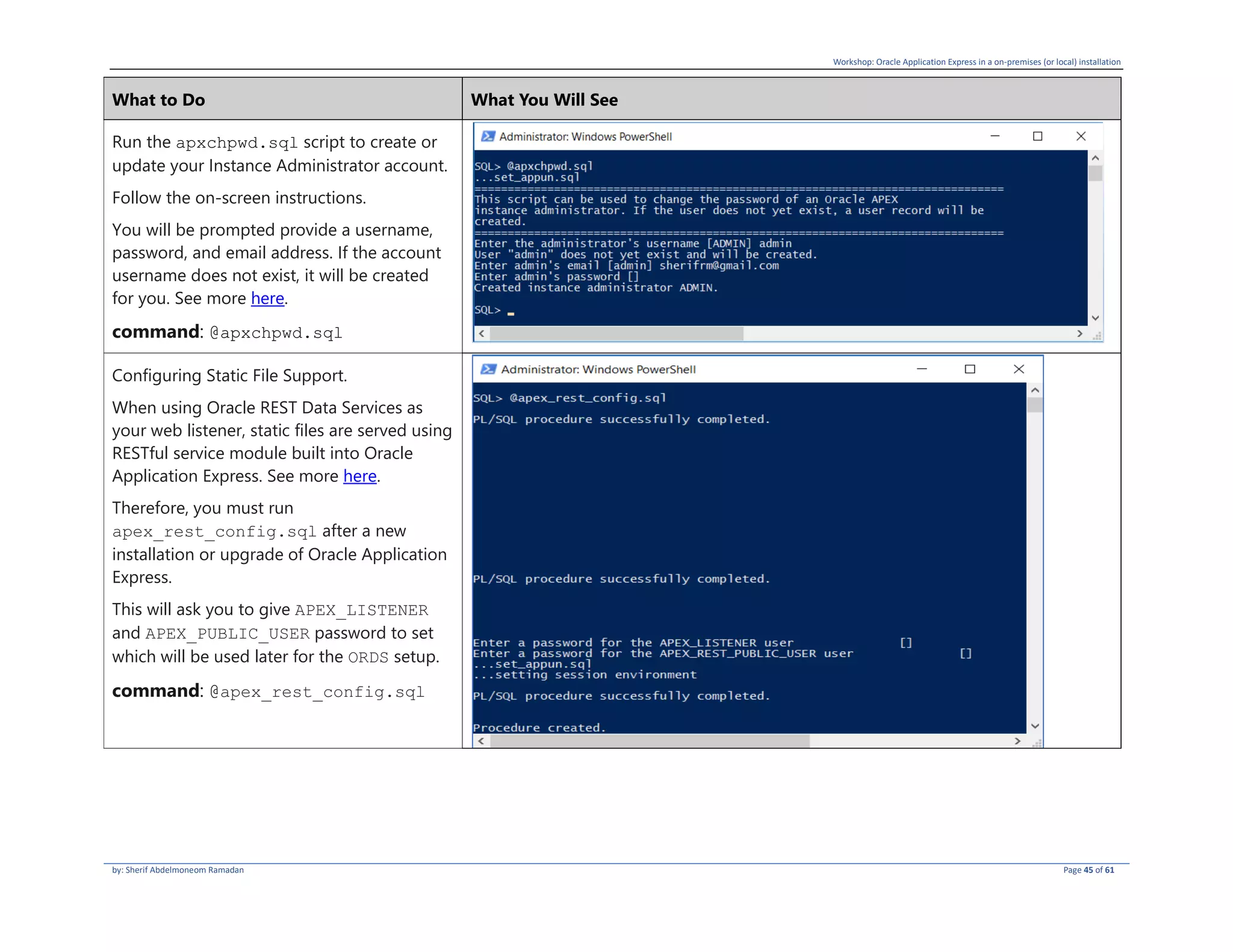 Step-by-Step: APEX Installation on Tomcat (Windows Server 2016) | PDF