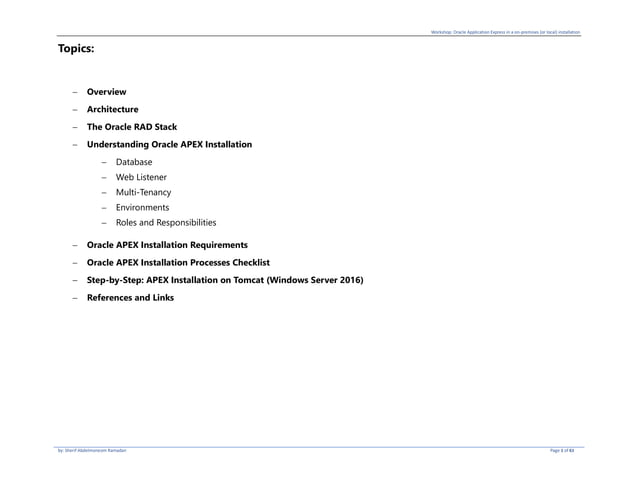 Step By Step Apex Installation On Tomcat Windows Server 2016 Pdf