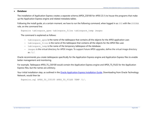 Step-by-Step: APEX Installation on Tomcat (Windows Server 2016) | PDF