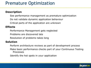 W JAX Performance Workshop - Organisational Antipatterns | PPT