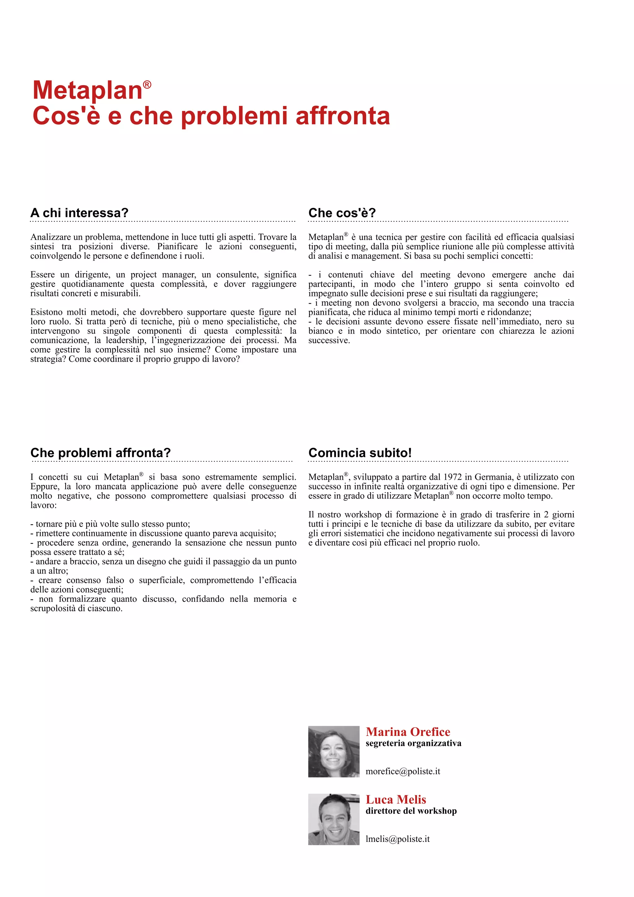 Organizzare con Metaplan | PDF