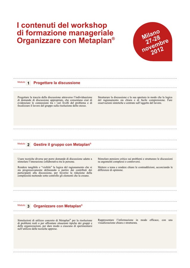 Organizzare con Metaplan | PDF