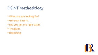 Workshop osint fundamentals for sourcing #sosueu19 | PPT