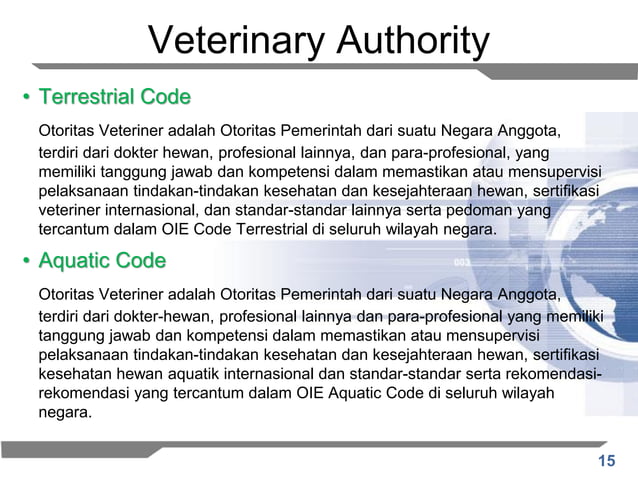 Workshop Otoritas Veteriner - FKH UGM, Yogyakarta, 14 November 2013 | PPT