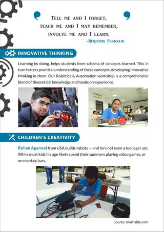 Robotics Workshop Overview for School Students | PDF