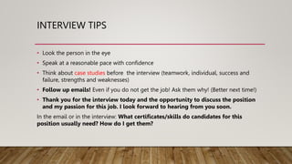 Workshop Part 2.pptx | Resume Writing and Advice | Job Search