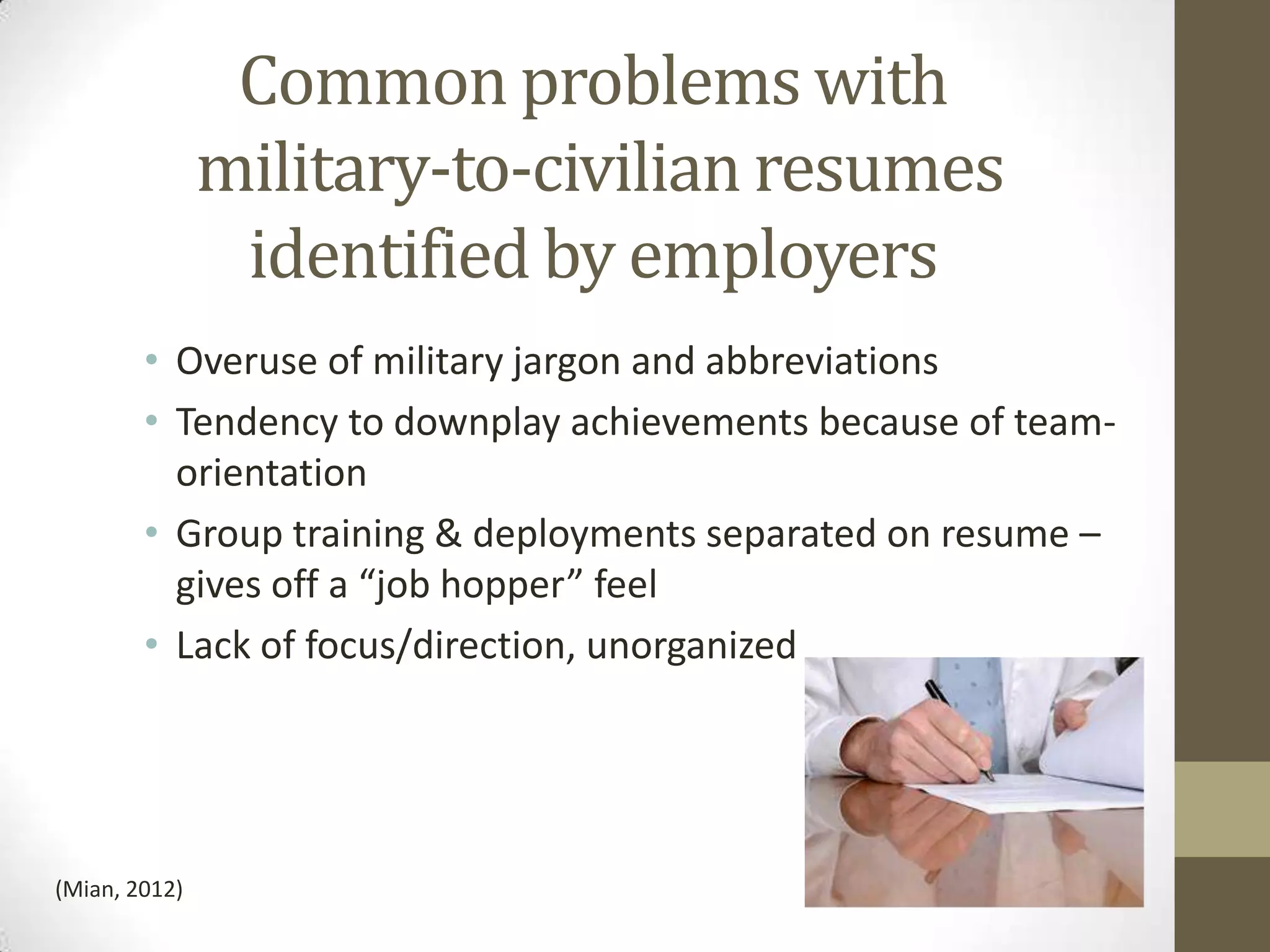 Key Strategies for Writing a Military-to-Civilian Resume | PPTX