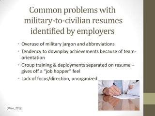 Key Strategies for Writing a Military-to-Civilian Resume | PPTX