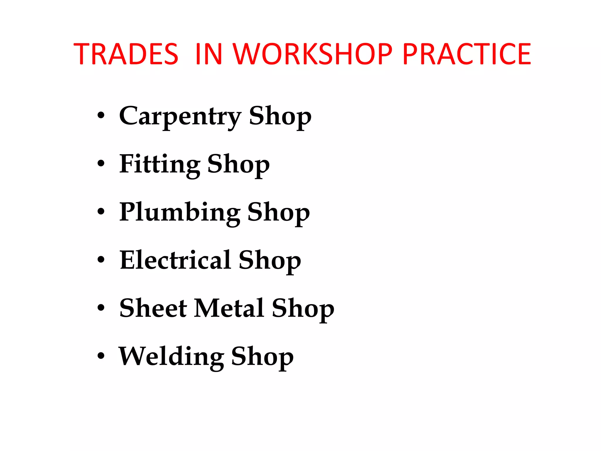 Workshop practise | PPTX