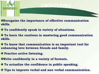Good Communicators and Confidence Builders | PPT
