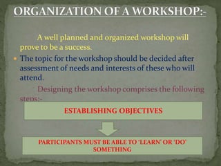 presentation on workshop | PPTX