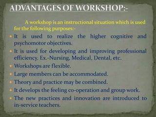 presentation on workshop | PPTX