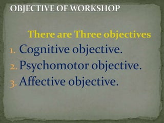 presentation on workshop | PPTX