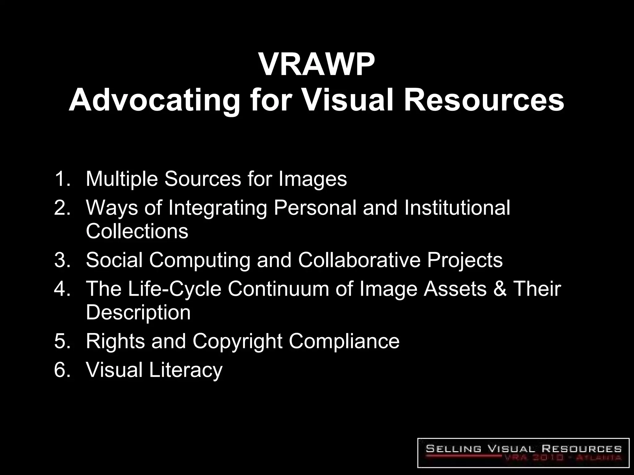 Selling Visual Resources: Communication and Marketing Strategies for ...