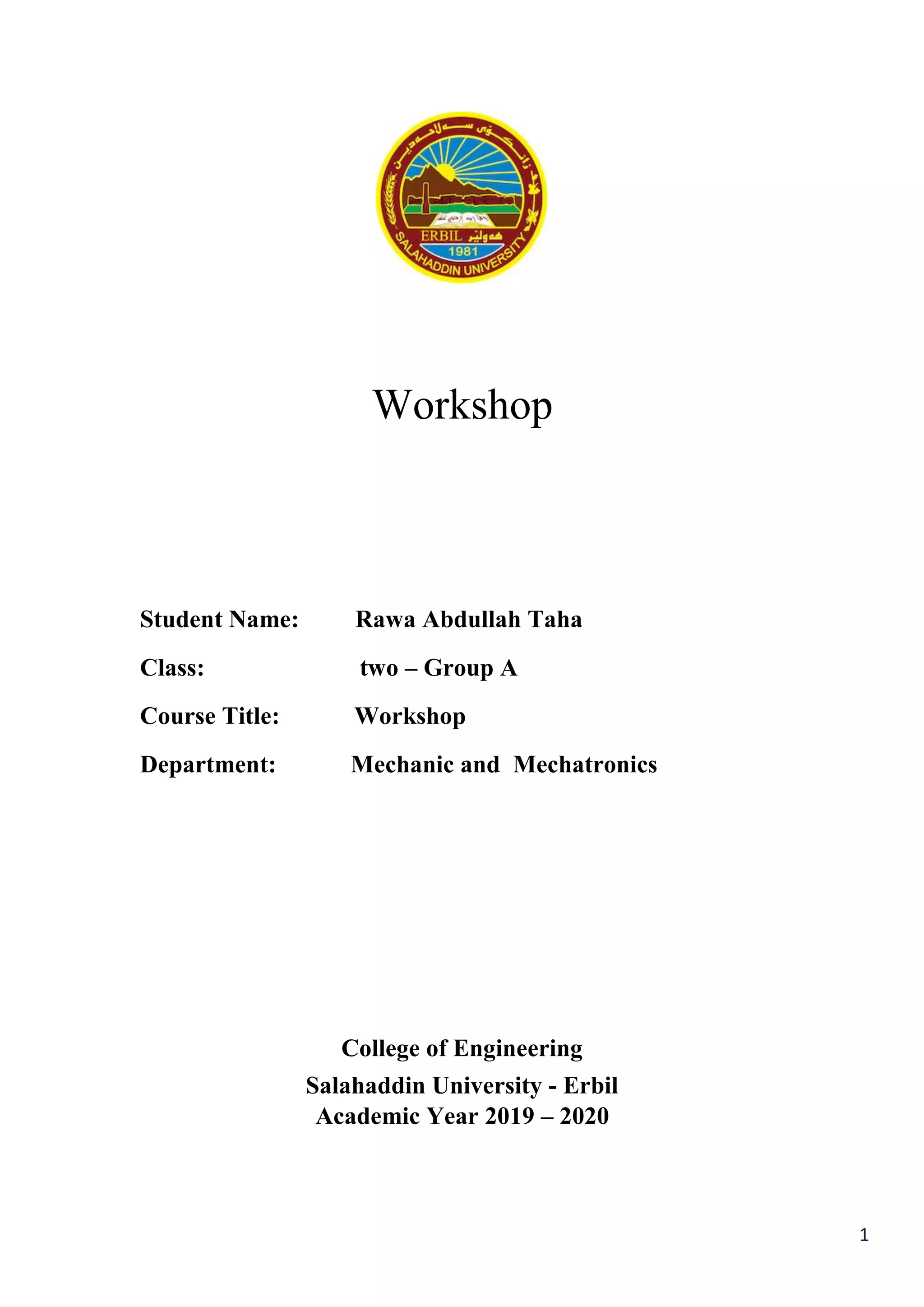 Mechanic Work shop | PDF