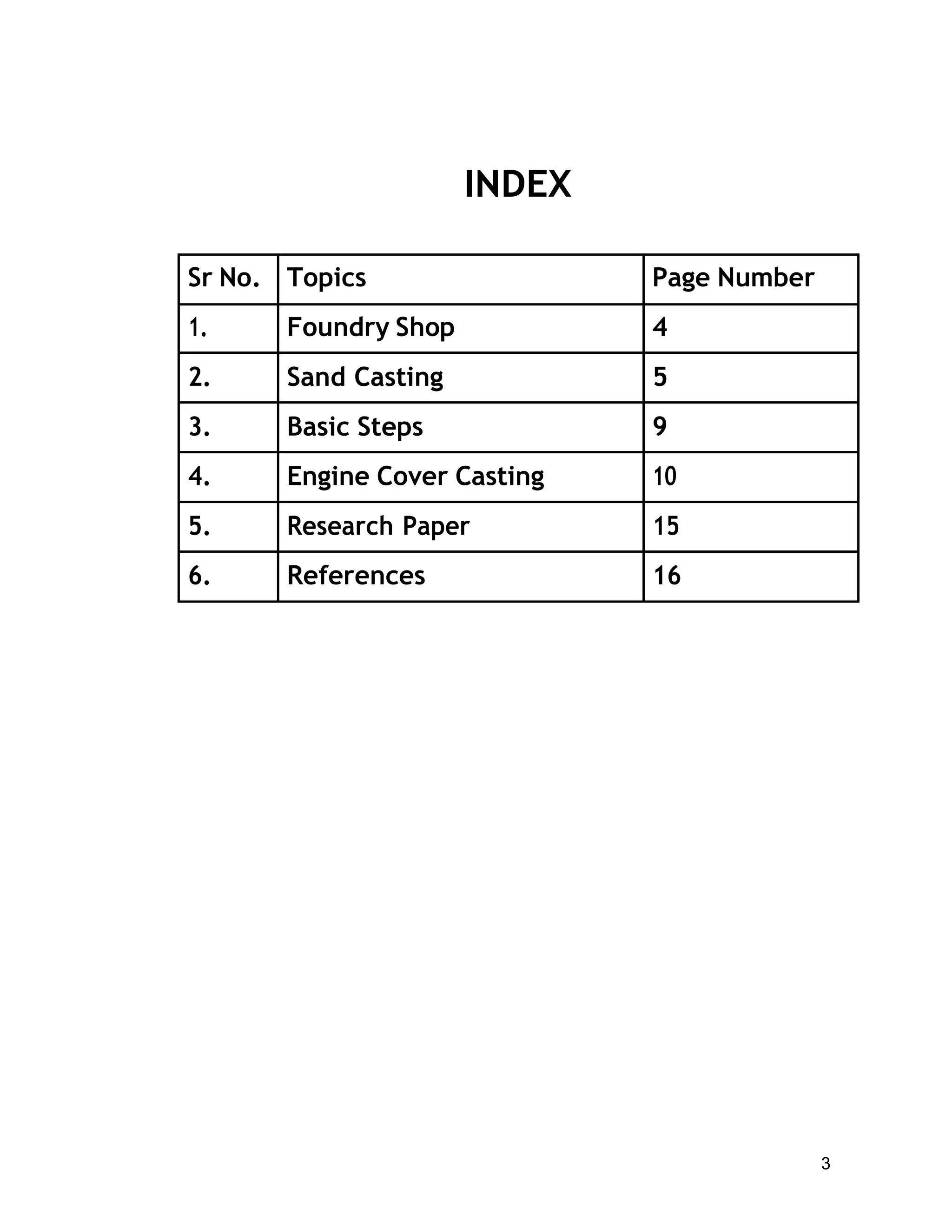 Casting project report | PDF
