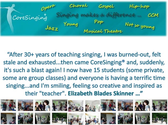 CoreSinging Workshops | PPT