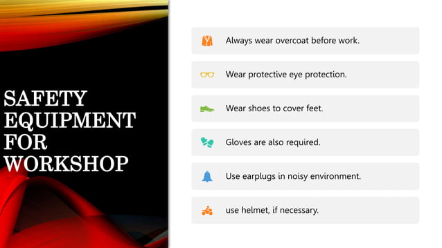Workshop Safety And Equipment.pptx | First Aid | Injuries