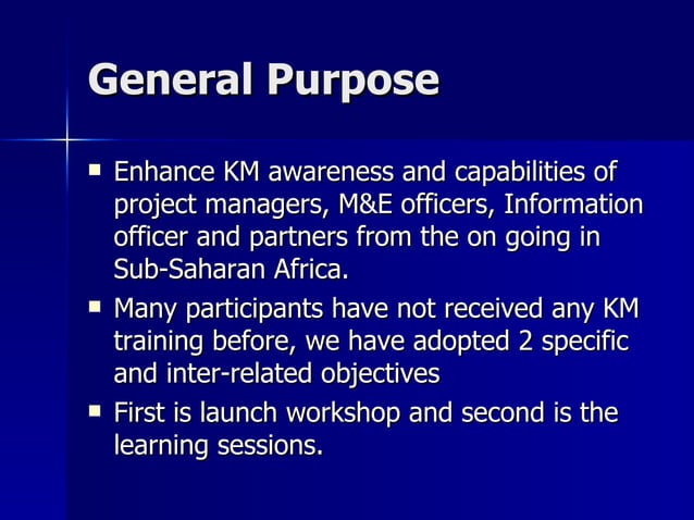 Workshop objectives and scope | PPT