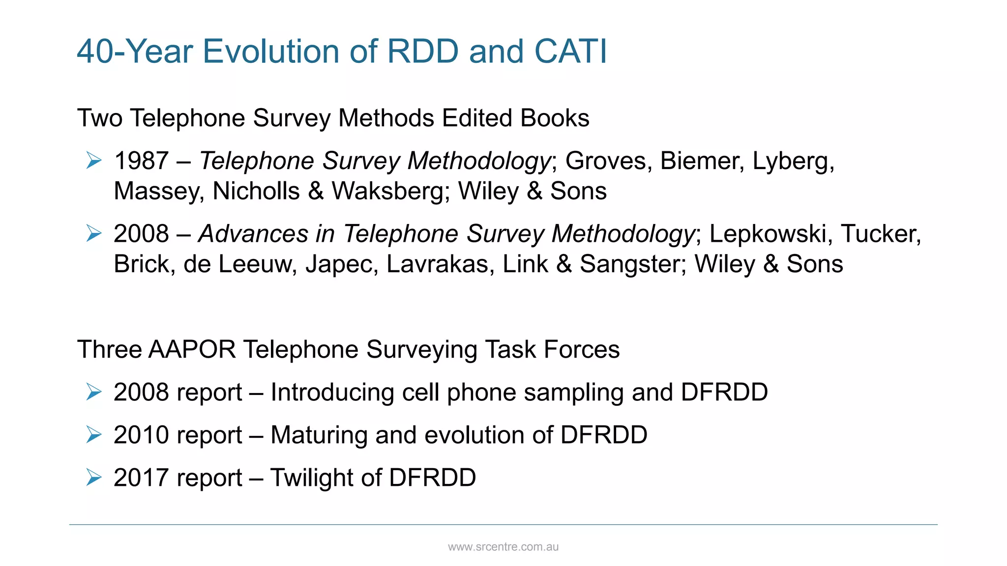 Workshop session 11 - The future of CATI - including panel discussion | PPT
