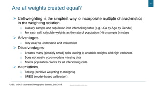 Workshop session 6 - Advances in weighting | PPSX