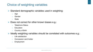 Workshop session 6 - Advances in weighting | PPSX