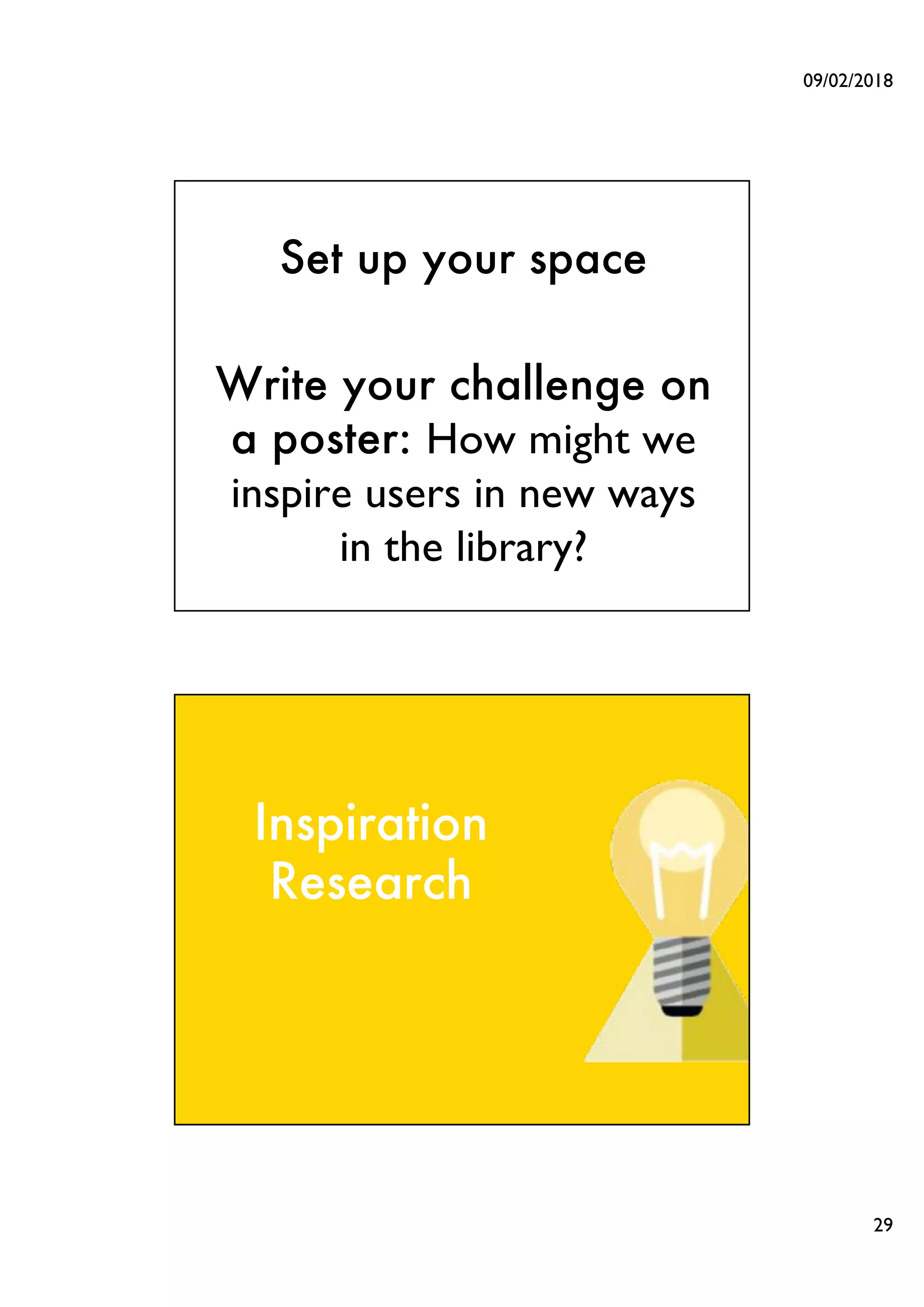 Workshop Designing the future: Design thinking for libraries | PDF