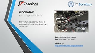 Workshops, Techfest 2014-15, IIT Bombay | PDF