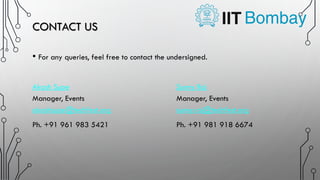 Workshops, techfest 2014, iit bombay | PPT