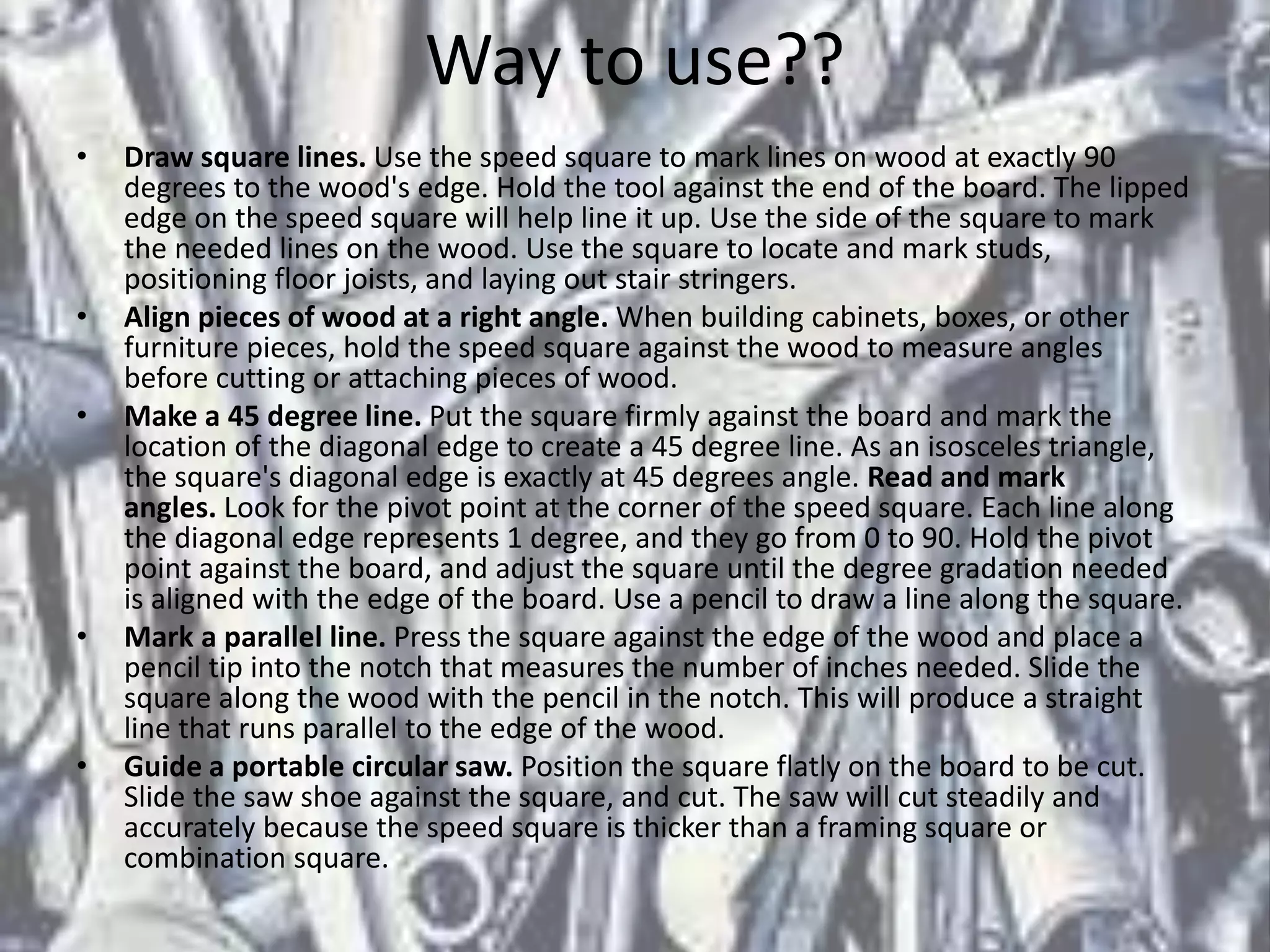 Workshop technology hand basic tools | PPTX