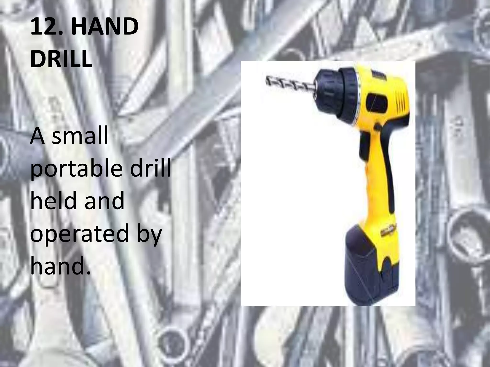 Workshop technology hand basic tools | PPTX