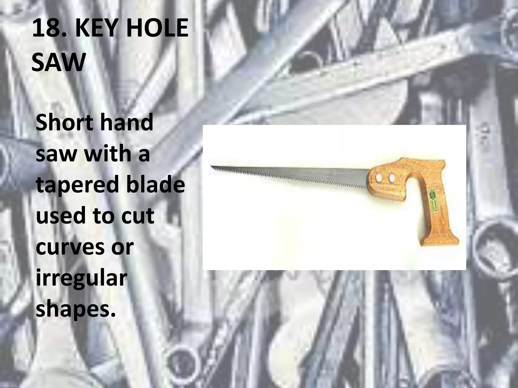 Workshop technology hand basic tools | PPTX