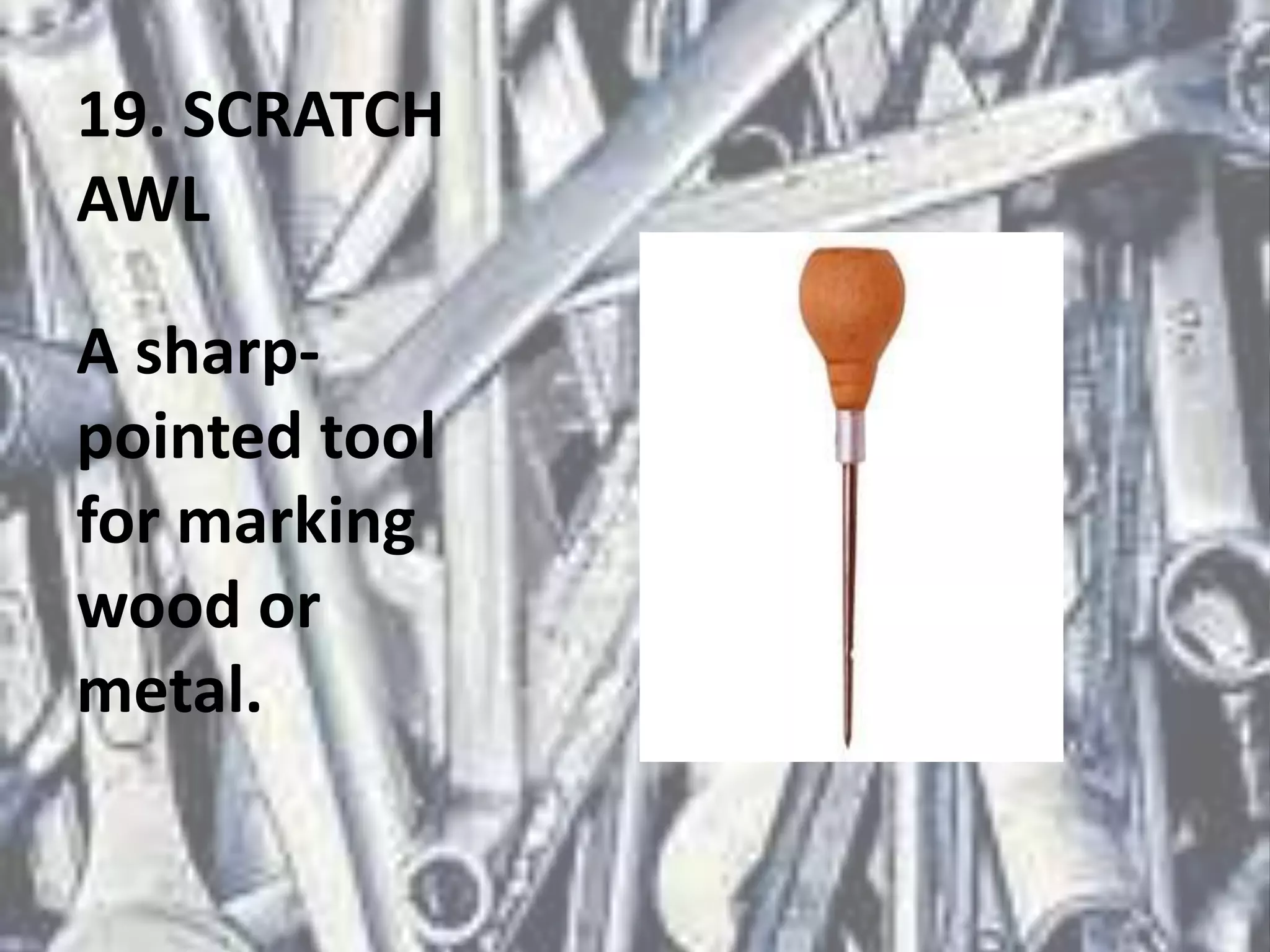 Workshop technology hand basic tools | PPTX