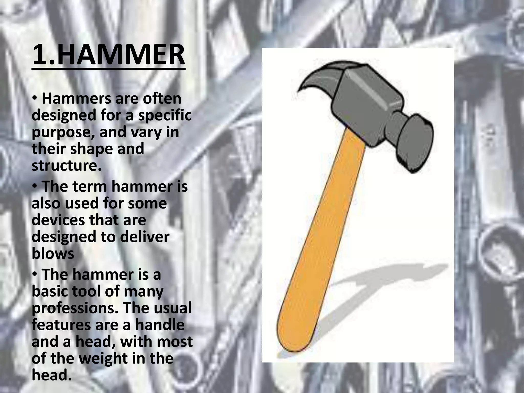 Workshop technology hand basic tools | PPTX