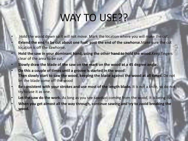 Workshop technology hand basic tools | PPTX | First Aid | Injuries