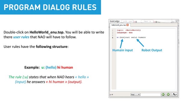 Programming NAO the humanoid robot | PPT