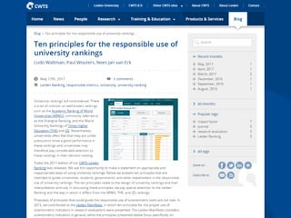 How to design a ranking system: Criteria and opportunities for a ...