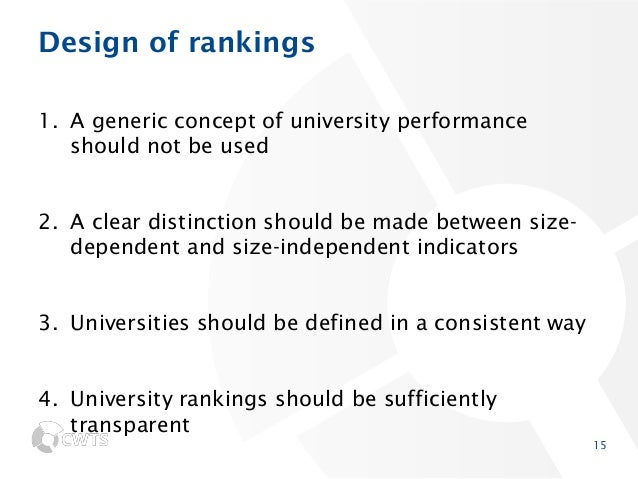 How to design a ranking system: Criteria and opportunities for a comp…