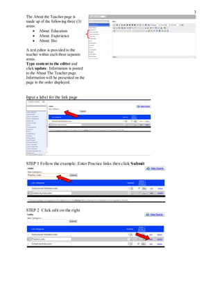 How to Update Schoolsite Webpage screencapture | PDF | Web Design and HTML | Internet