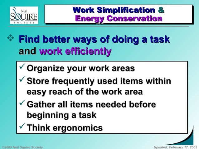 Work simplification (1) | PPT