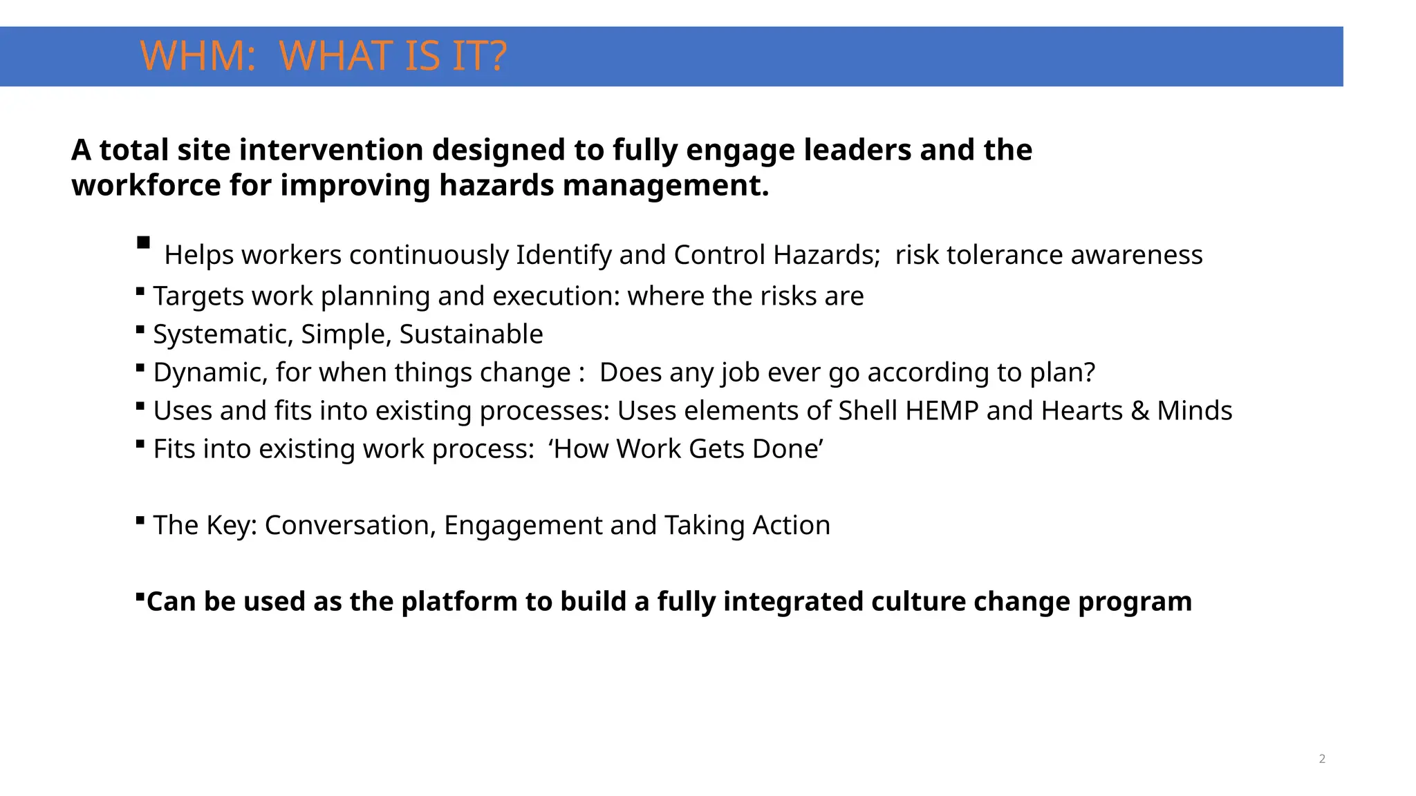 WORKSITE HAZATD MANAGEMENT, WHAT IS WHM,AND HOW TO USE IT | PPT