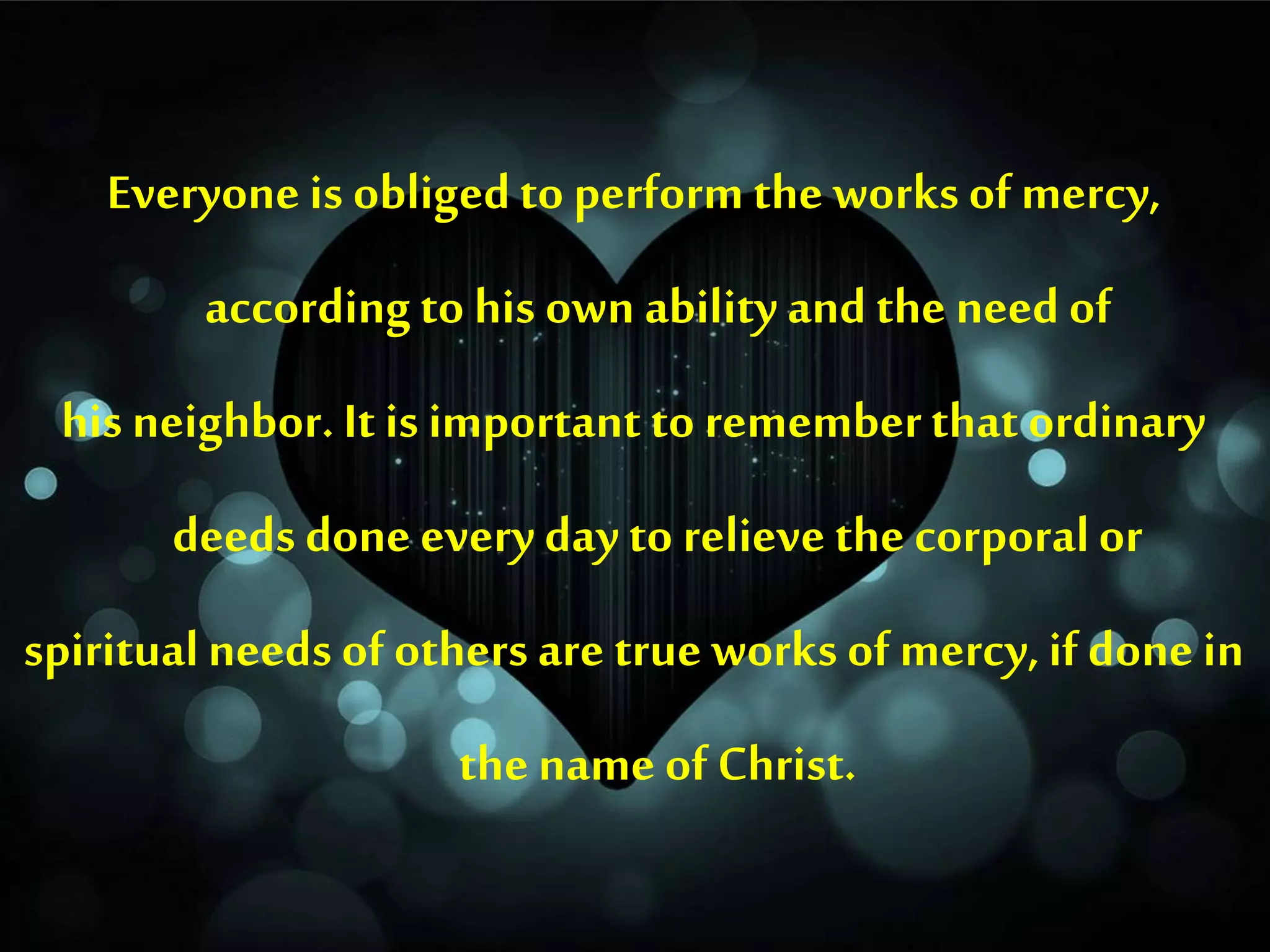 Works of mercy | PPTX