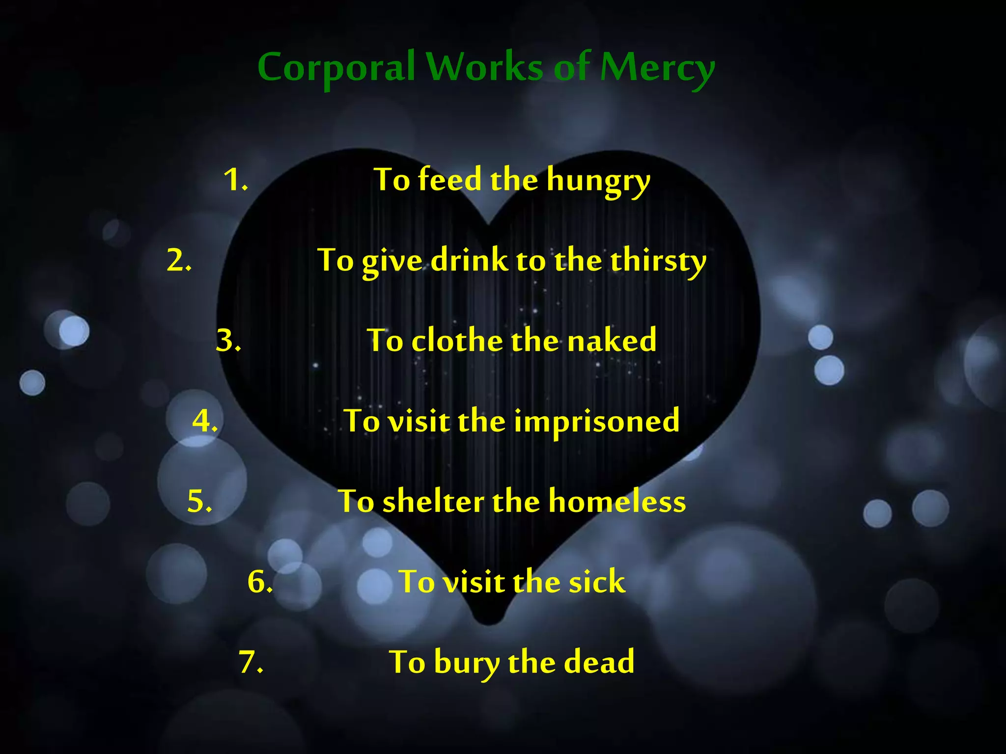 Works of mercy | PPTX