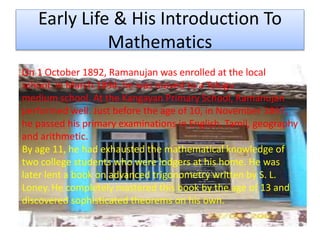 Works of ramanujan | PPTX | Physics | Science